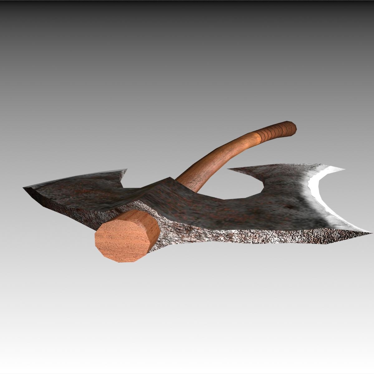 3d iron axe model