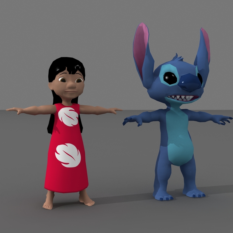 lilo stitch 3d max