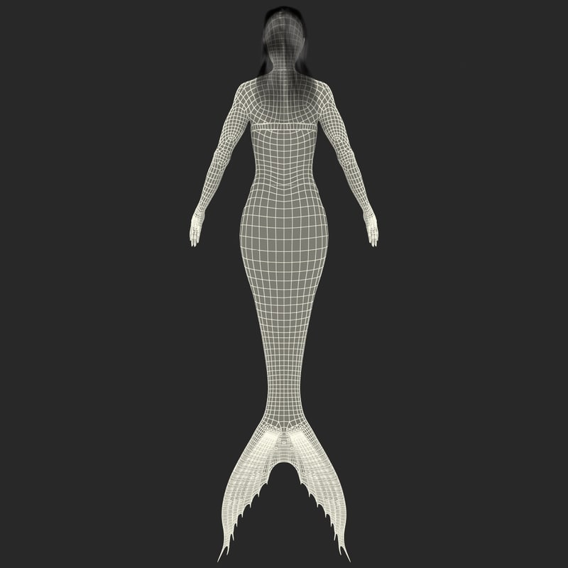 3d model of mermaid 2