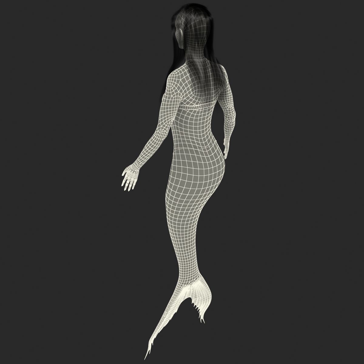 3d model of mermaid 2