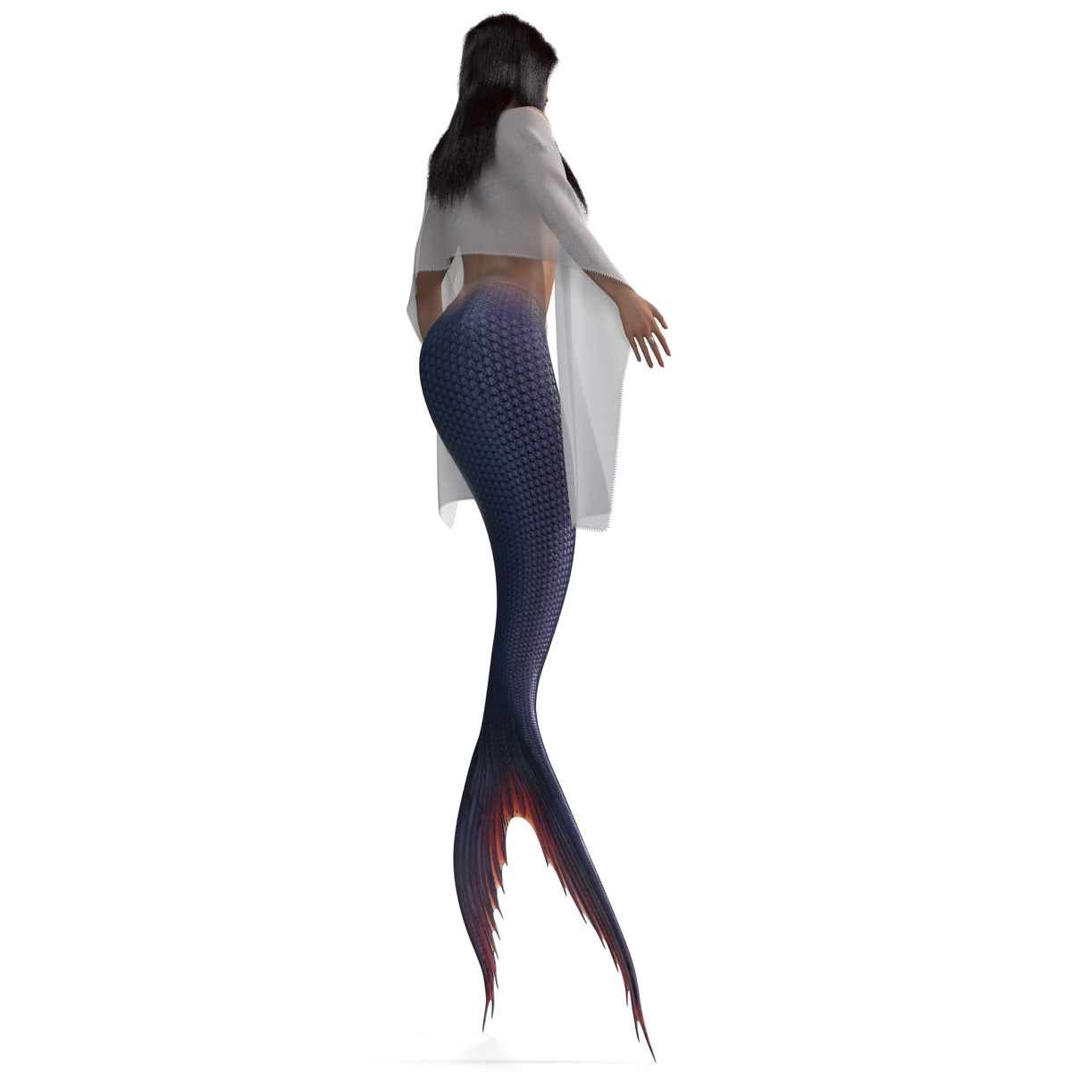 mermaid 3d model