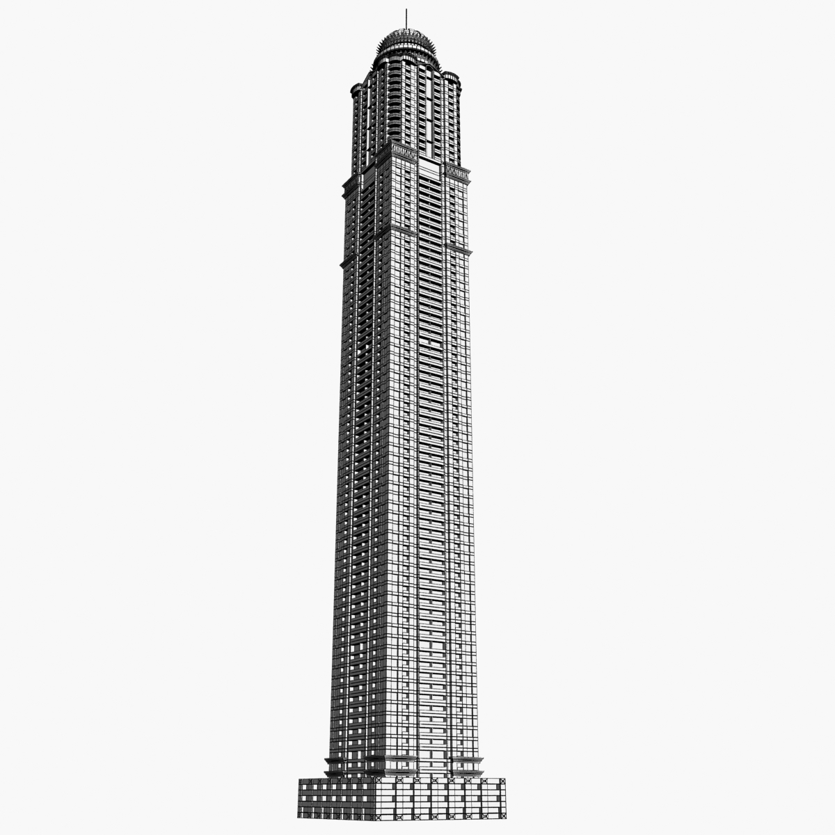 princess tower dubai 3d max
