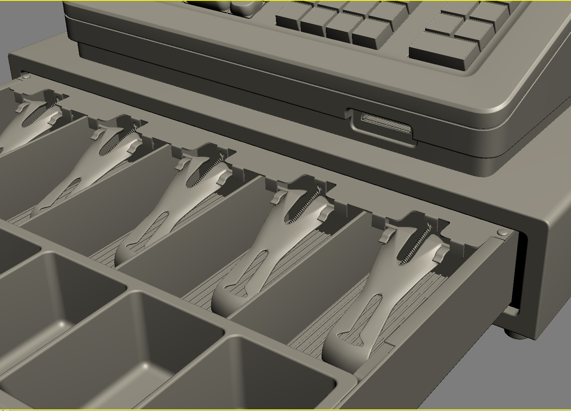 3d cash register sharp er-a347 model