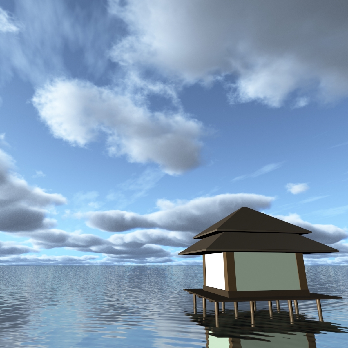 3d model sky clouds