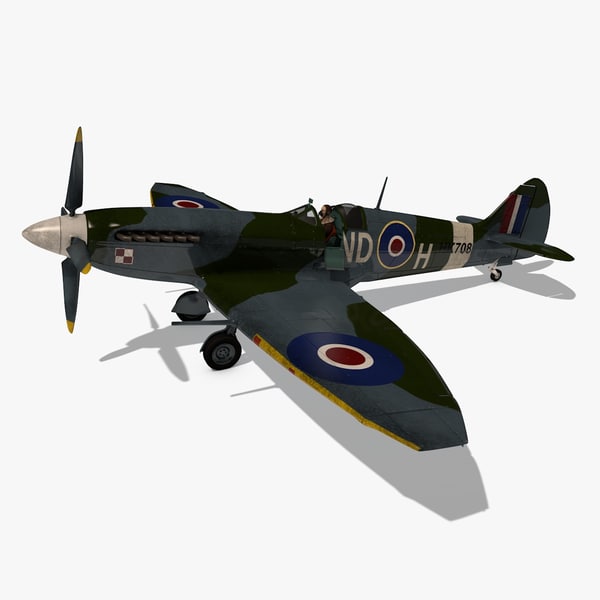 3d model plane spitfire supermarine