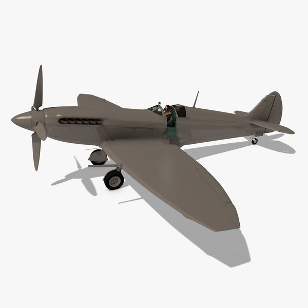 3d model plane spitfire supermarine