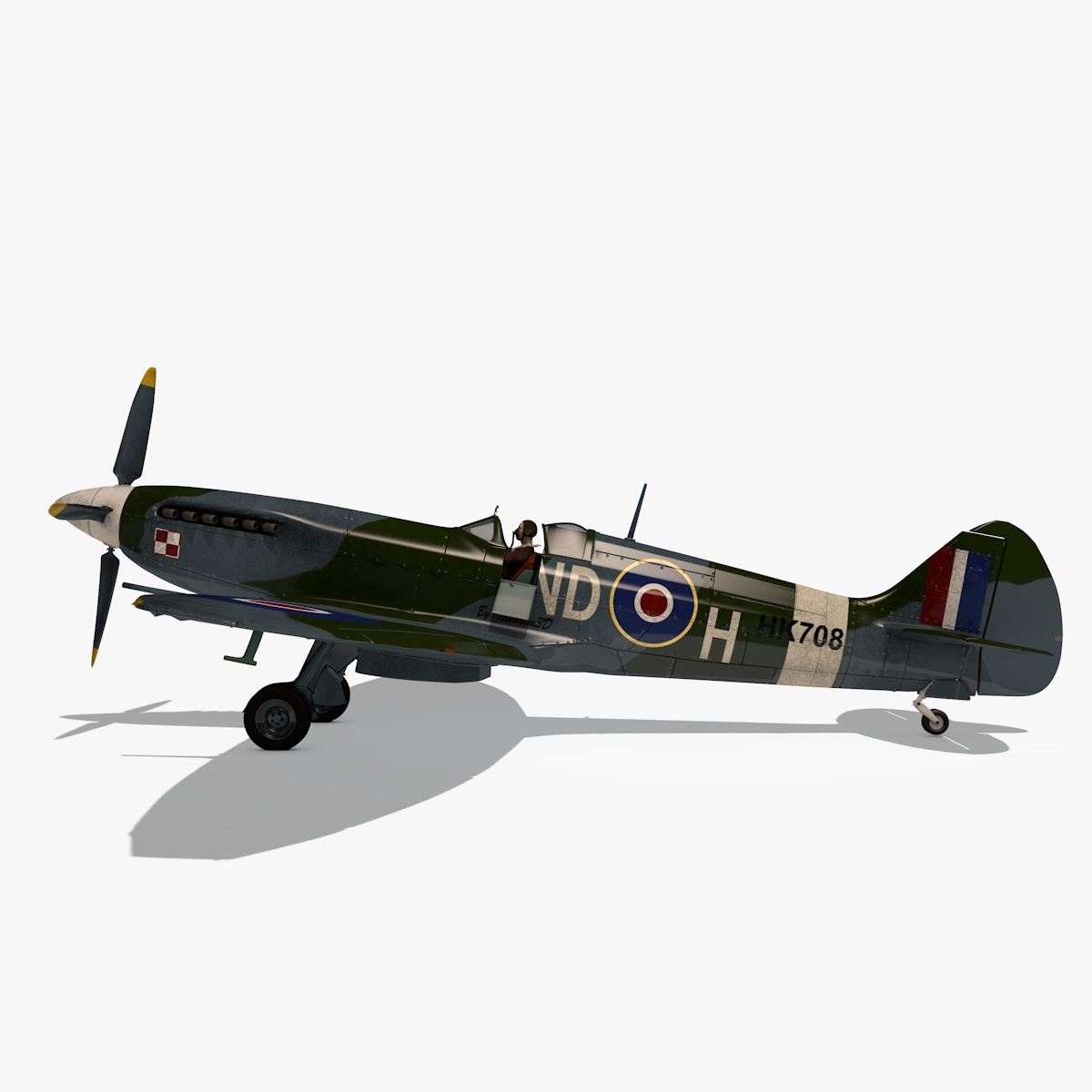3d model plane spitfire supermarine