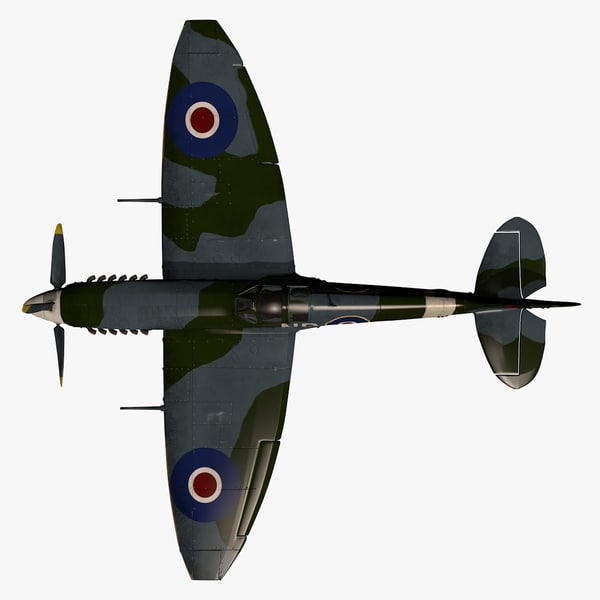 3d model plane spitfire supermarine