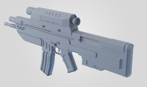 3d prototype rifle model