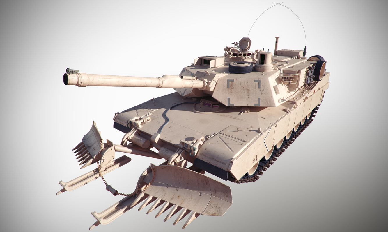 3d max abrams m1a1 tank
