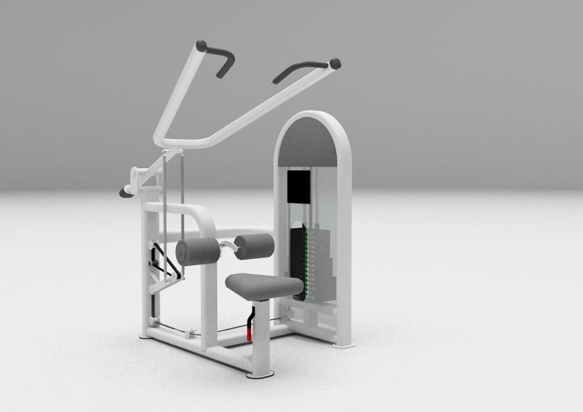 3d lat pulldown model