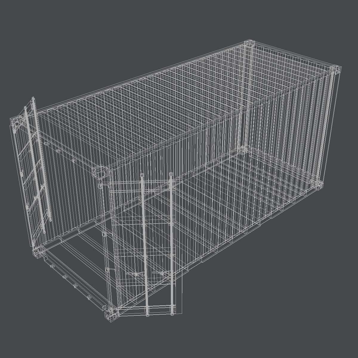 20 shipping container 3d model