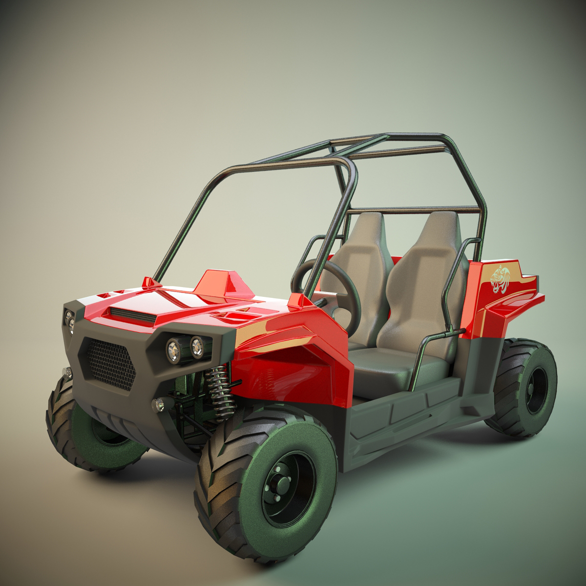buggy kids 3d model