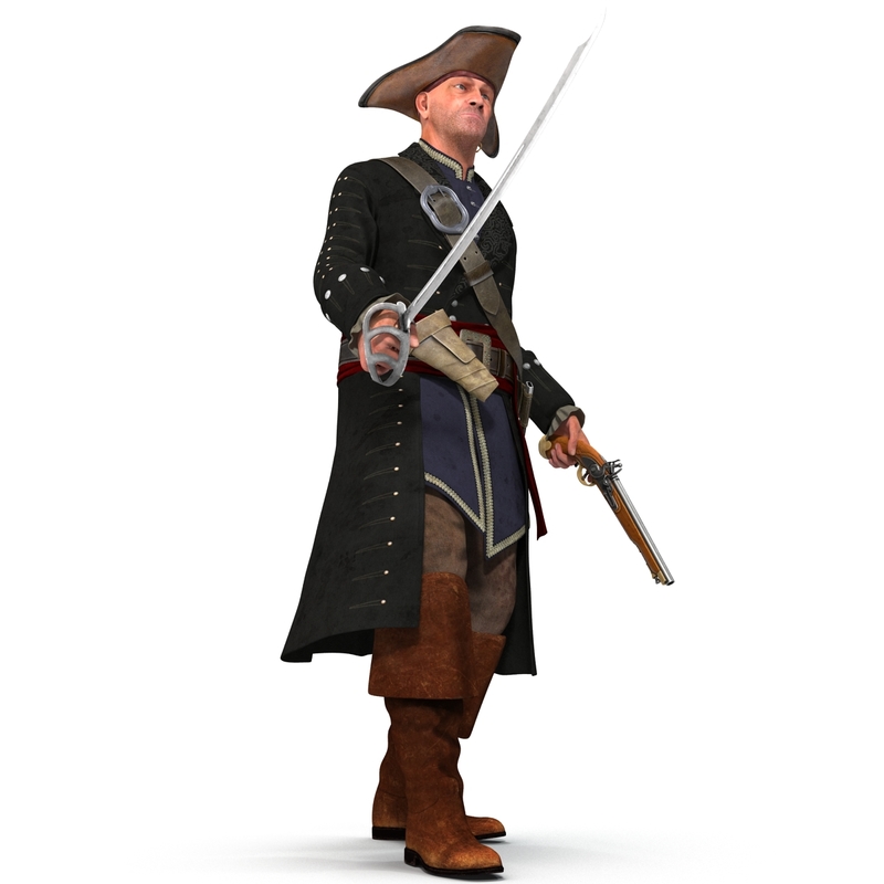 3d model pirate rigged
