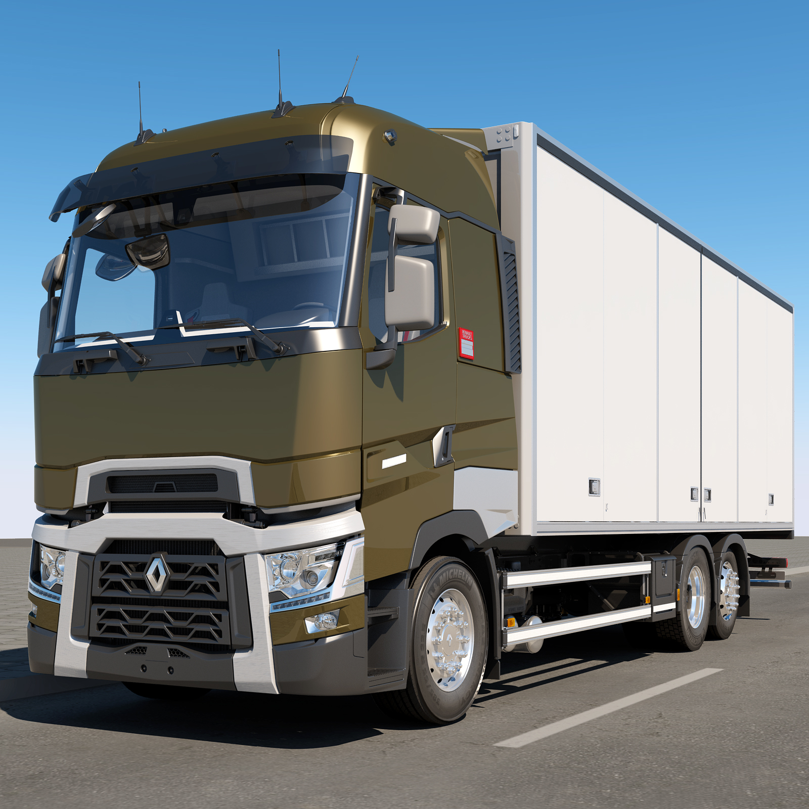 renault t range 6x2 3d model