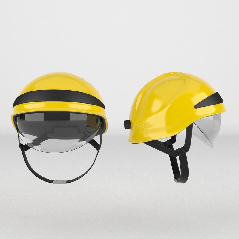 3d model of firefighter helmet