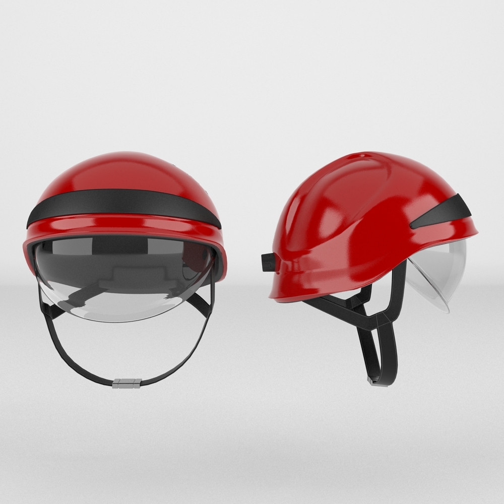 3d model of firefighter helmet