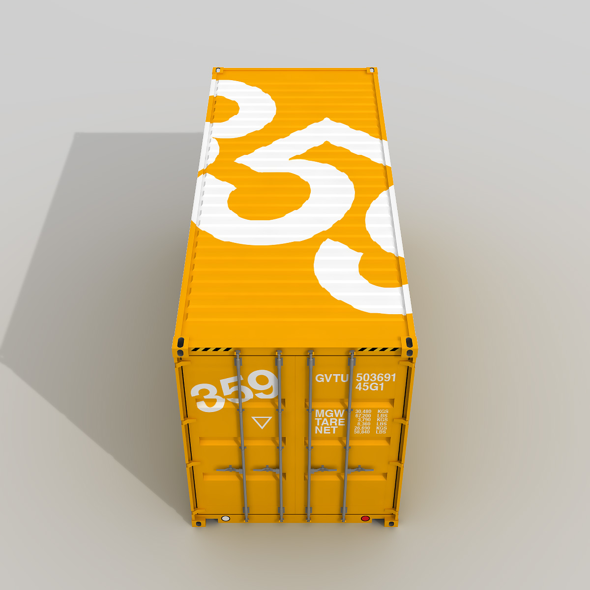 20 shipping container 3d model