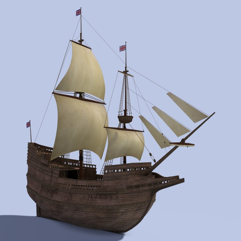 speedwell pinnace mayflower 3d max
