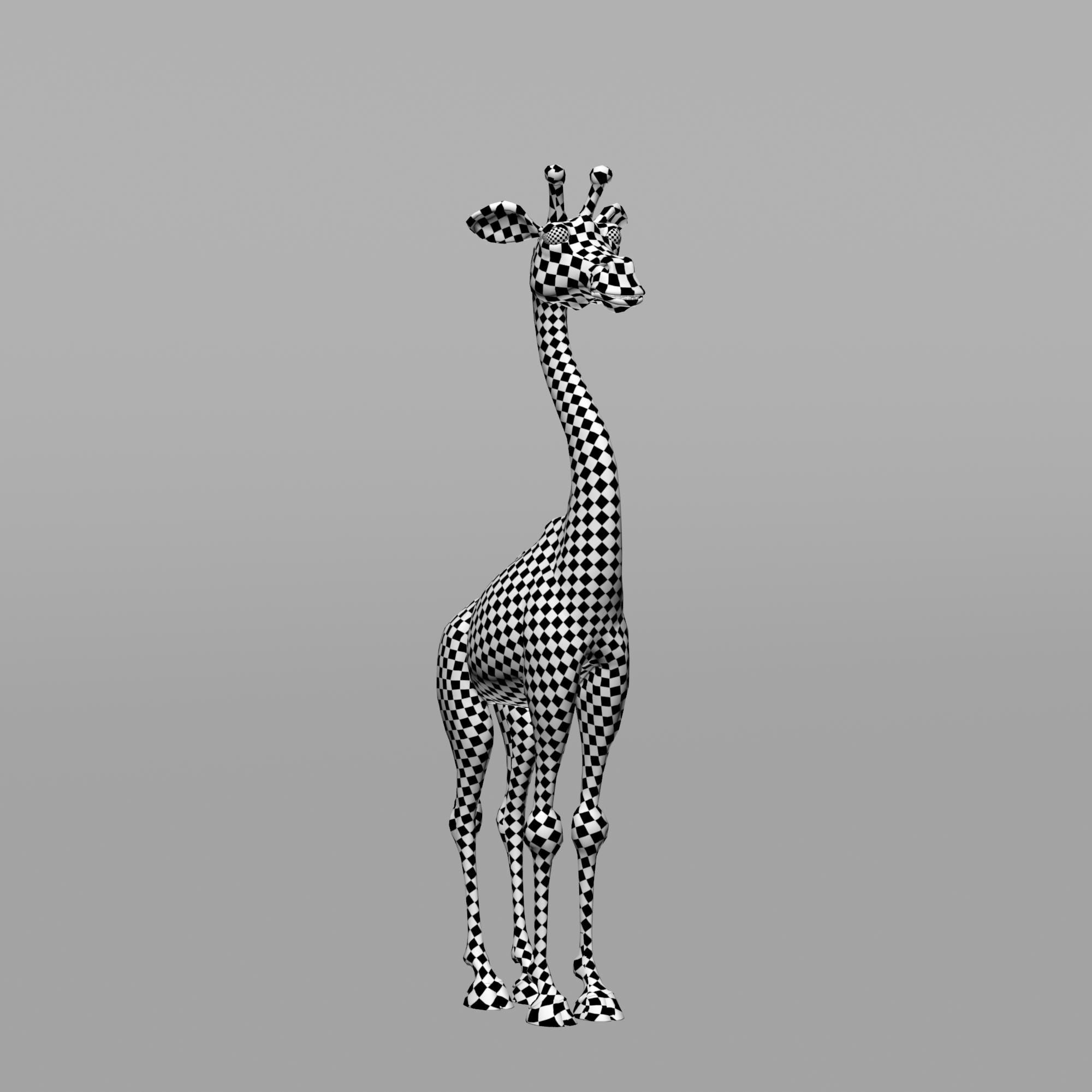 cartoon giraffe 3d model