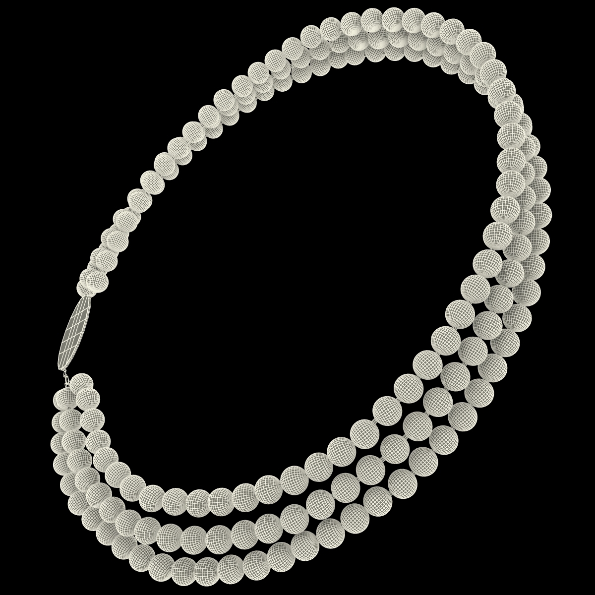 3ds max pearl necklace