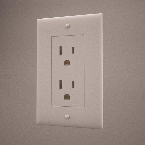 110v outlet 3d model