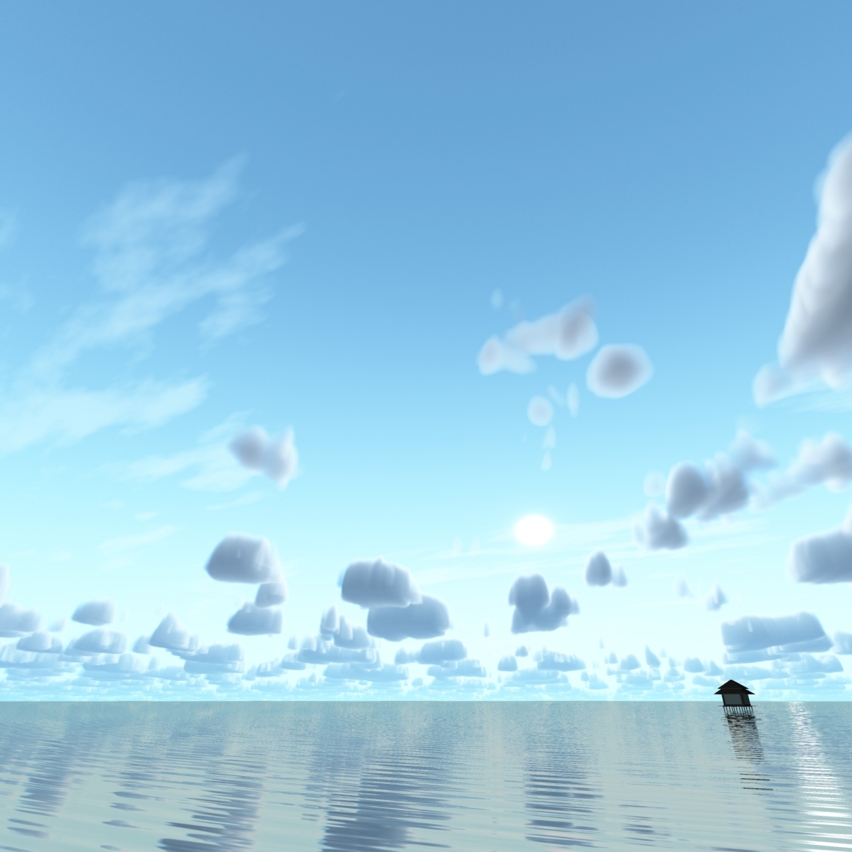 sky clouds 3d model