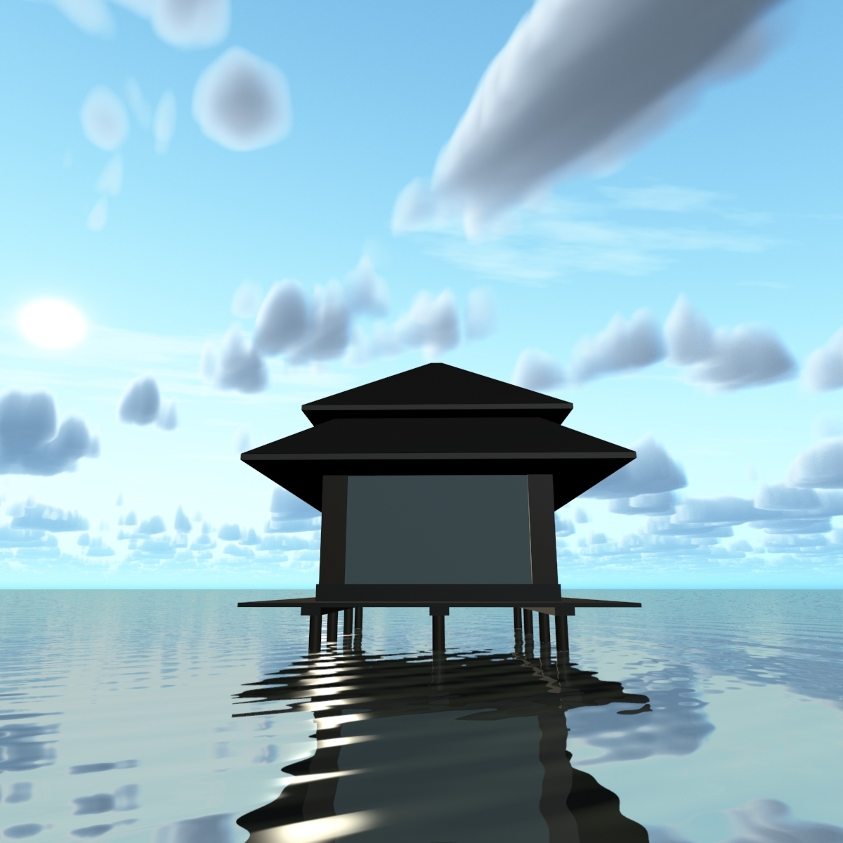 sky clouds 3d model