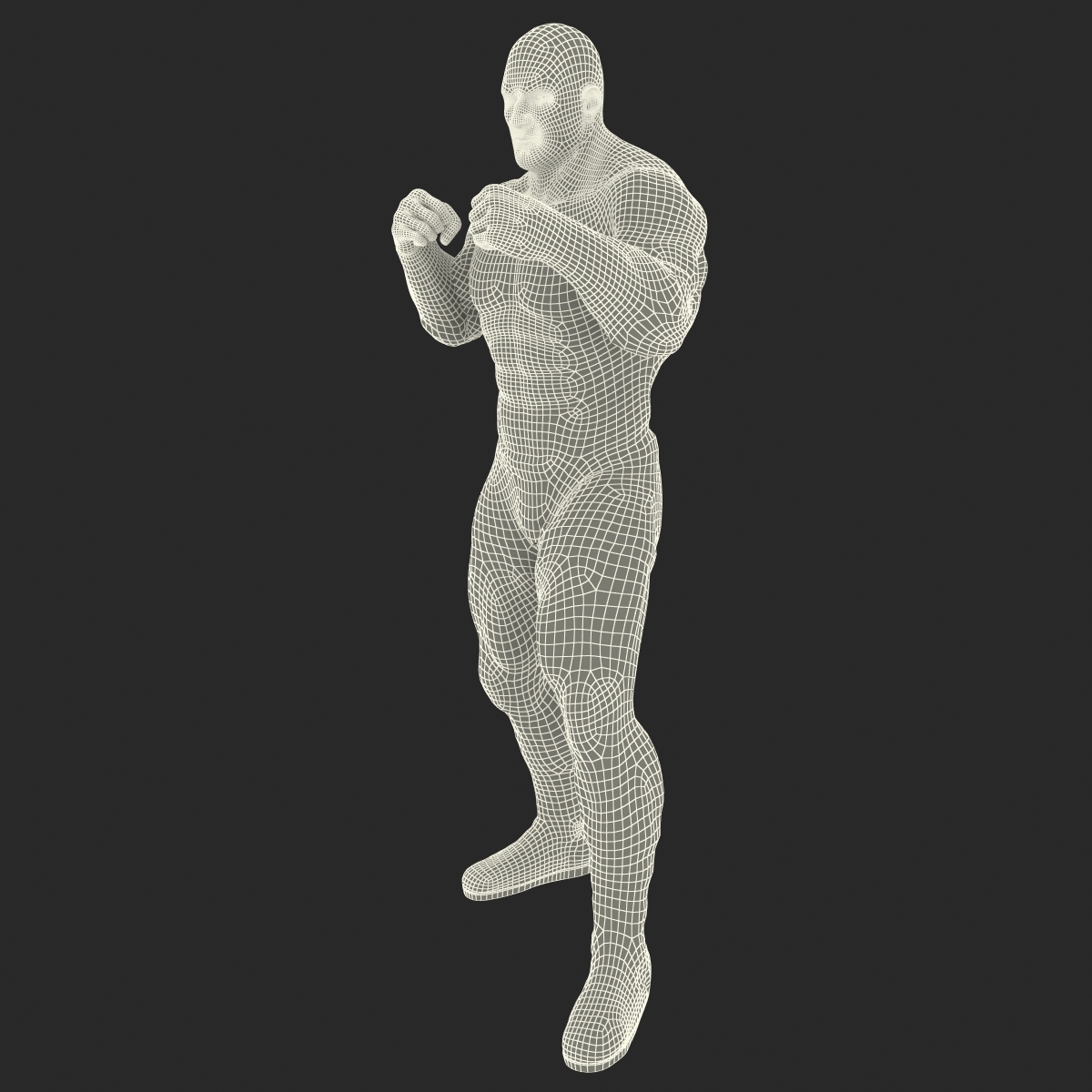 wrestler pose 1 3d model