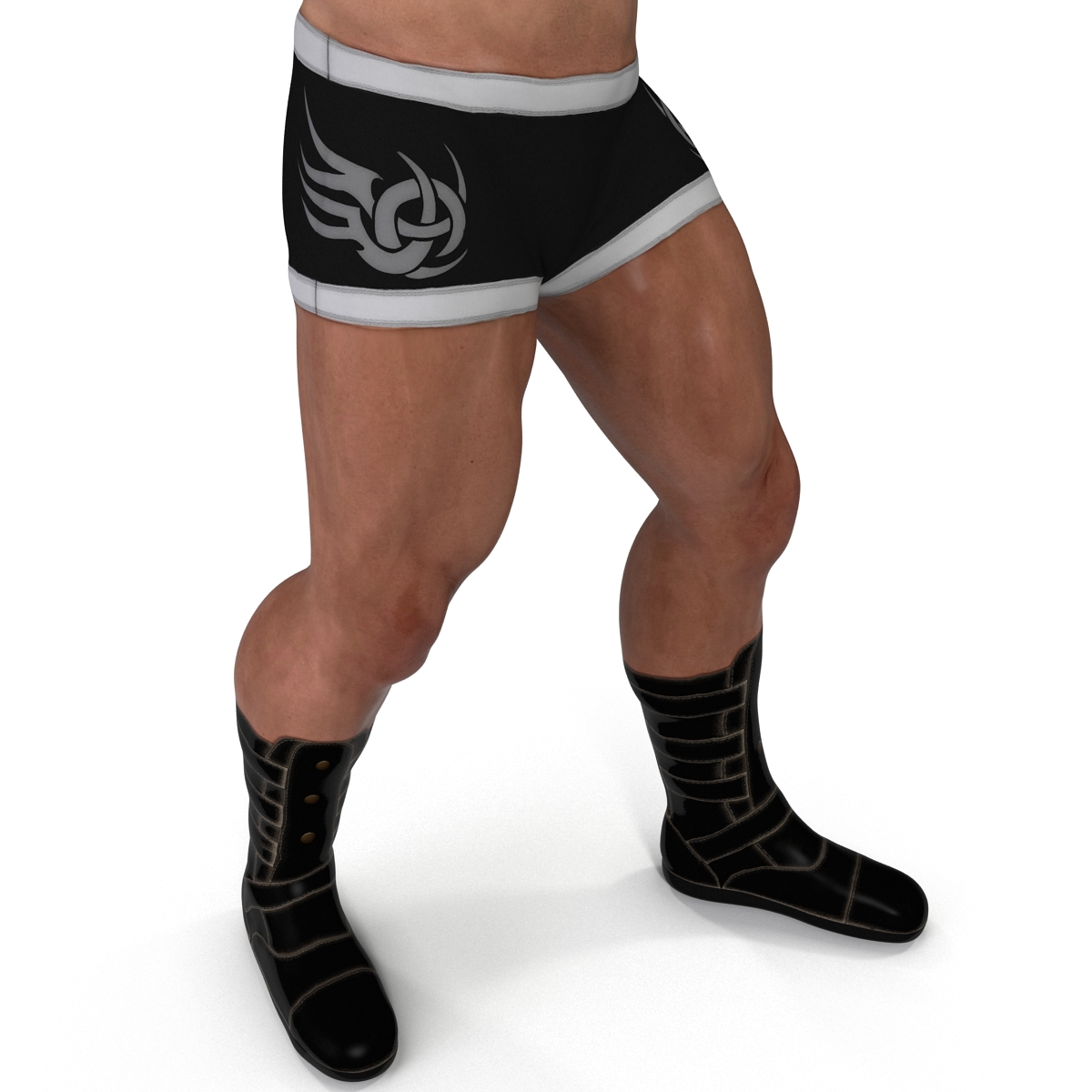 wrestler pose 1 3d model