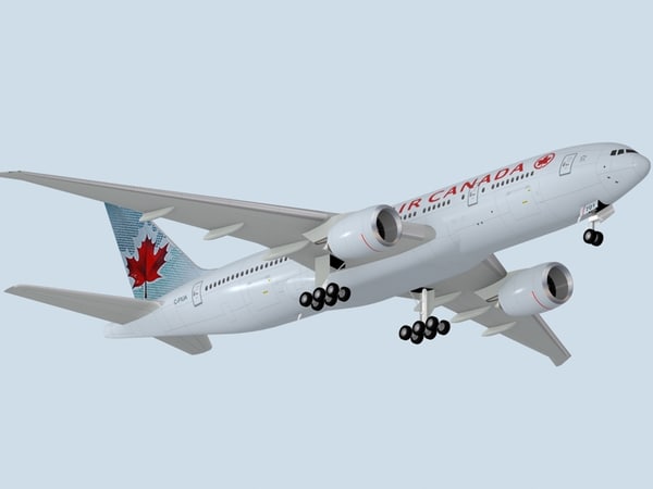 3d b 777-200 lr air canada model