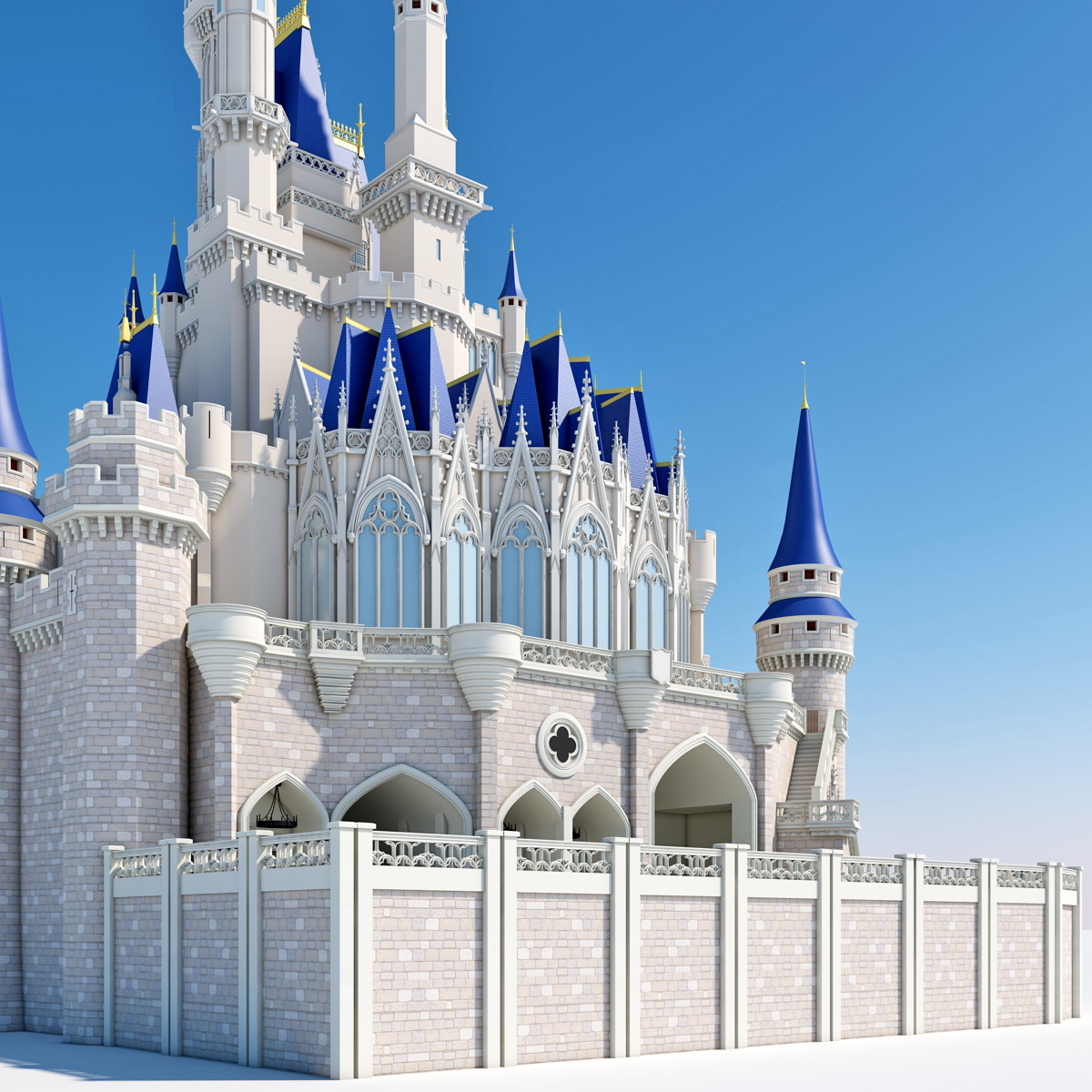 3d cinderella castle model