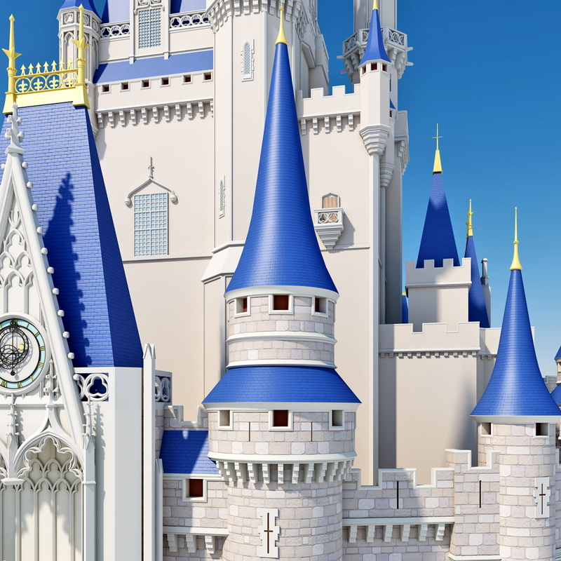 3d cinderella castle model
