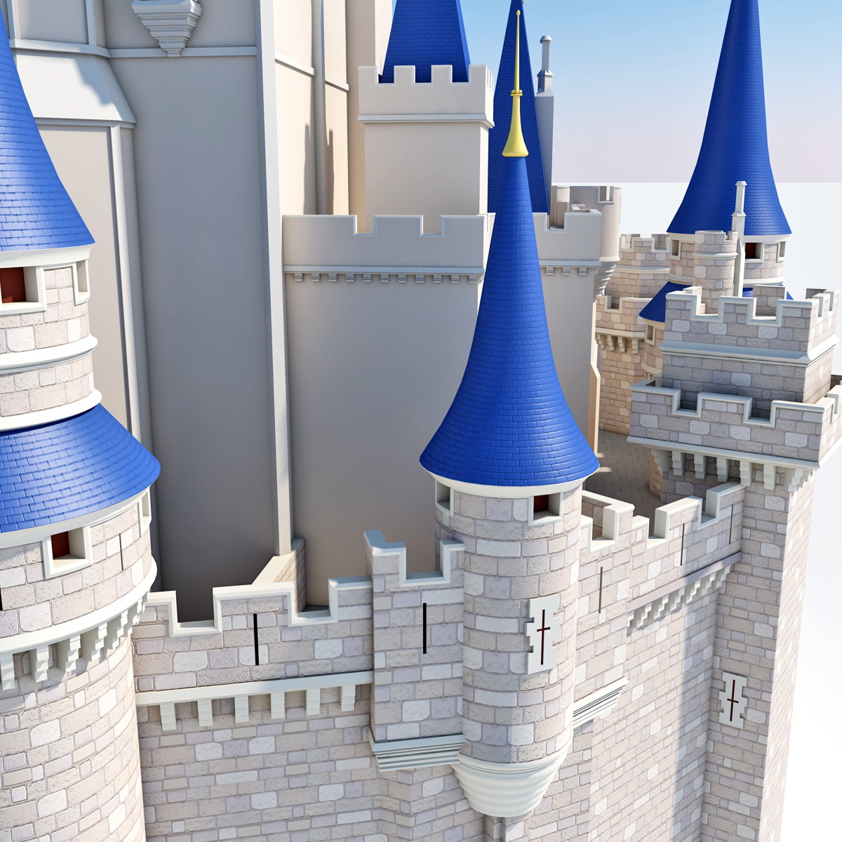 3d cinderella castle model
