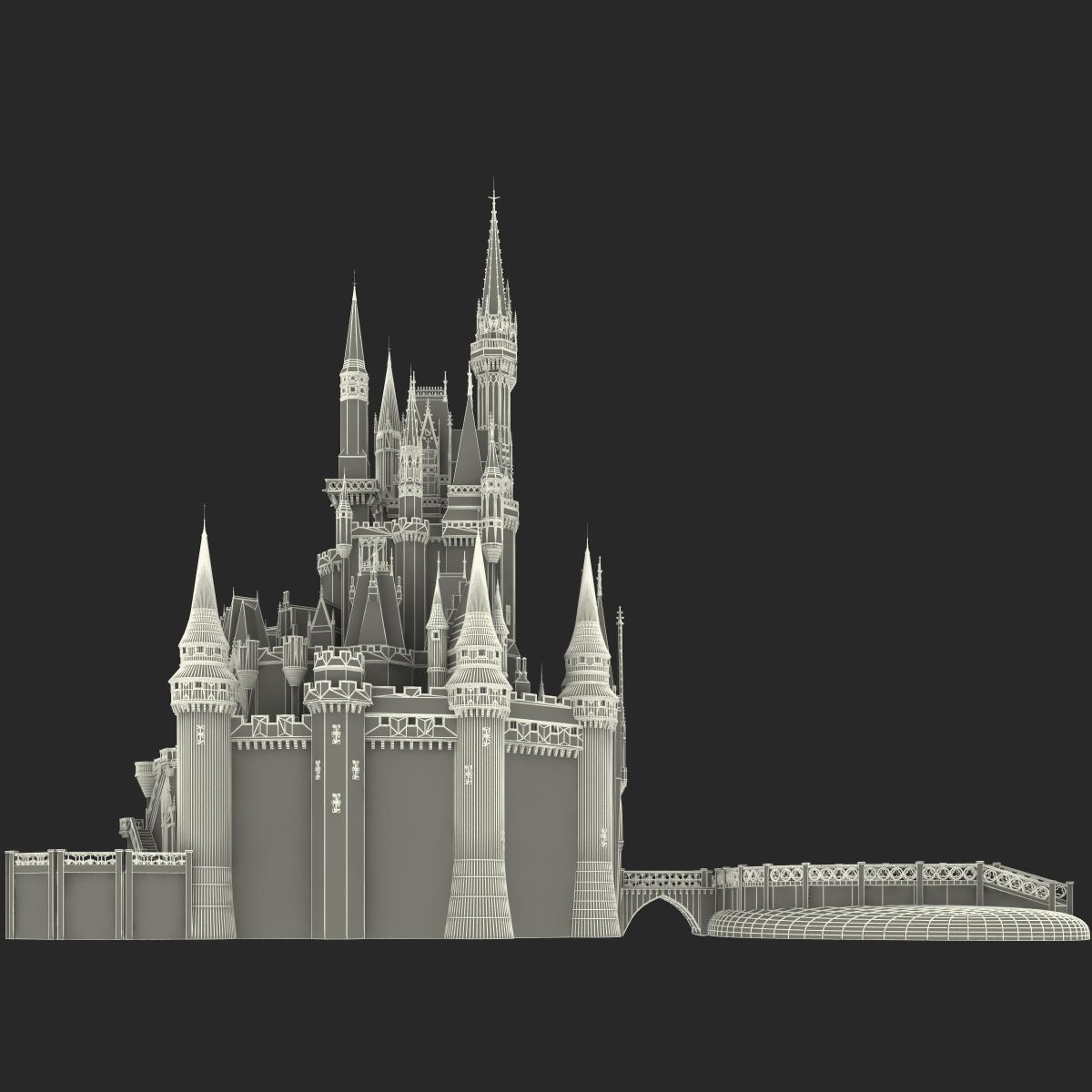 3d cinderella castle model