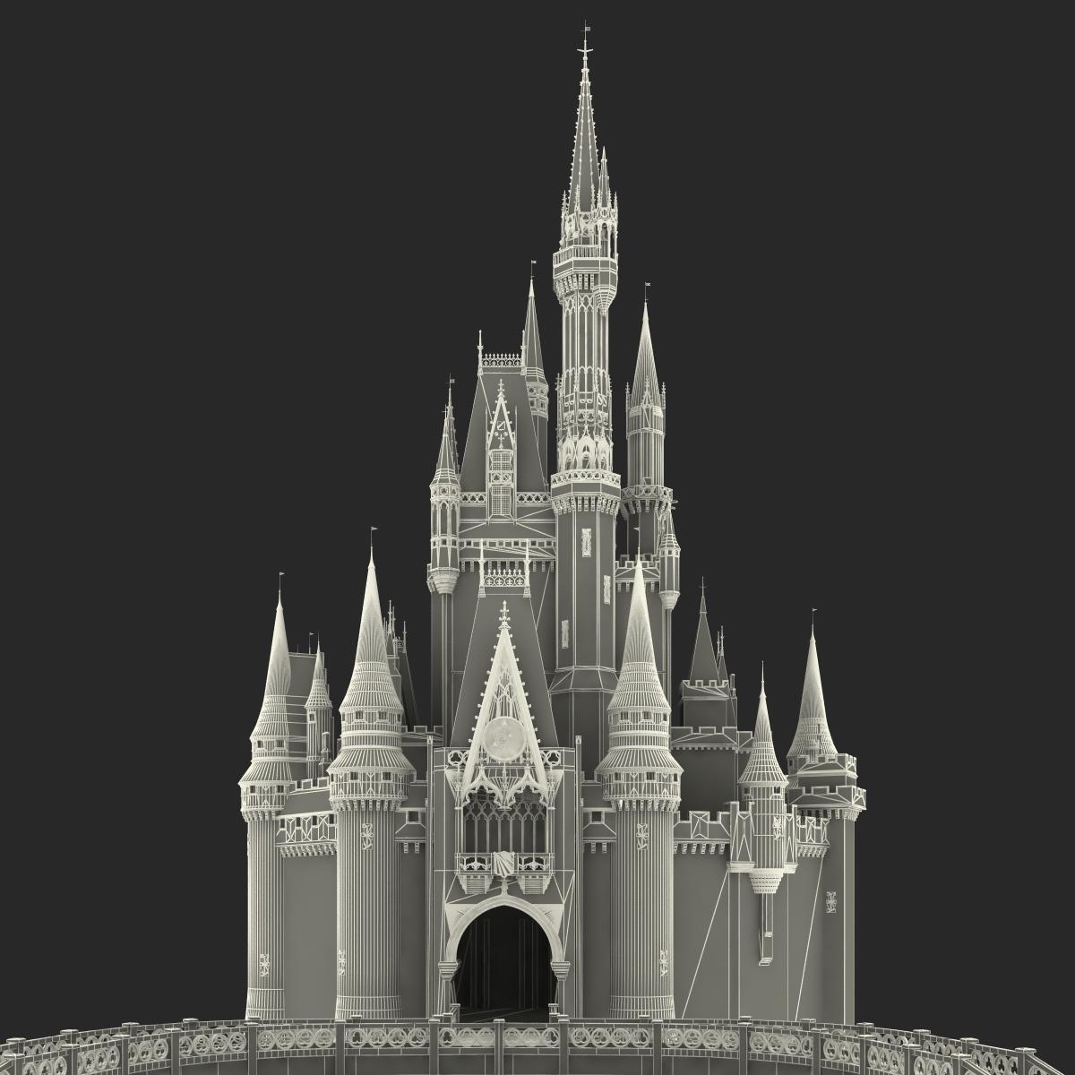 3d cinderella castle model