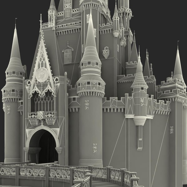 3d cinderella castle model