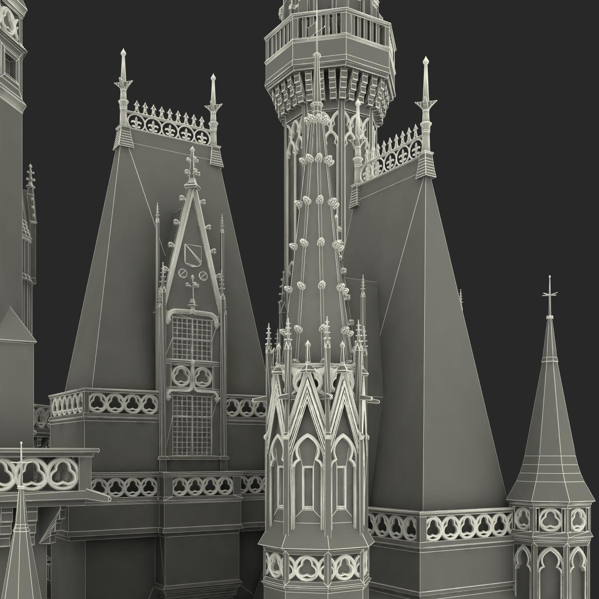 3d cinderella castle model