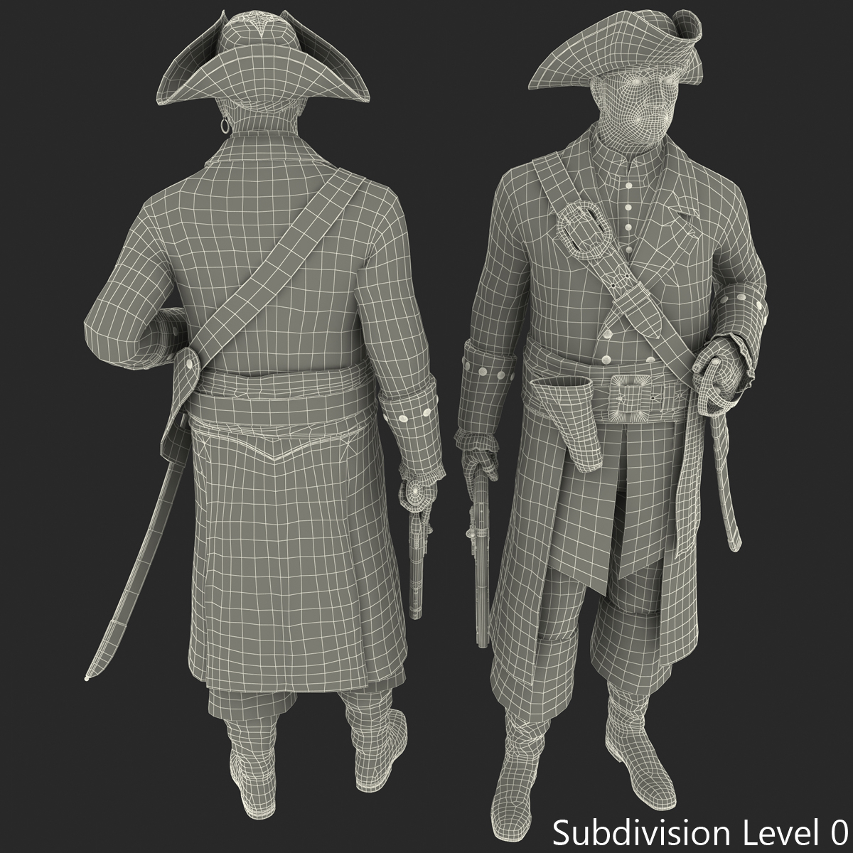 pirate pose 1 3d max