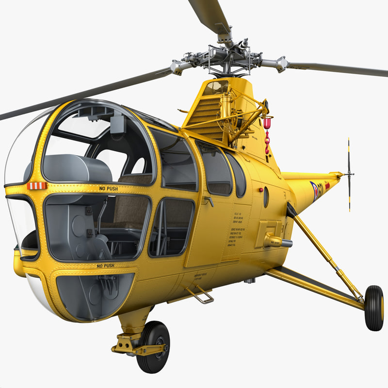 3d model sikorsky h-5 rigged