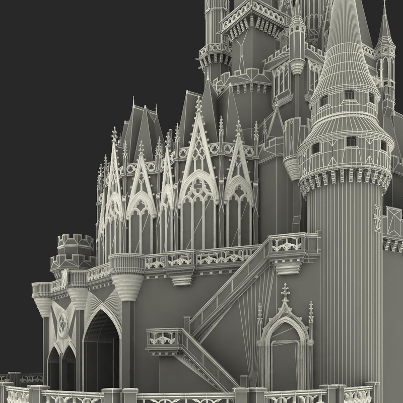 3d cinderella castle model