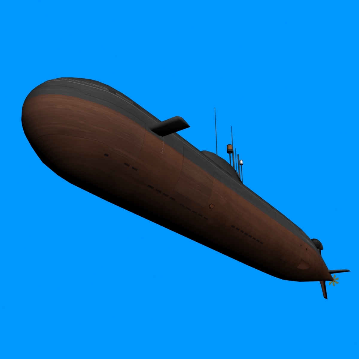 971 akula attack submarine 3d max