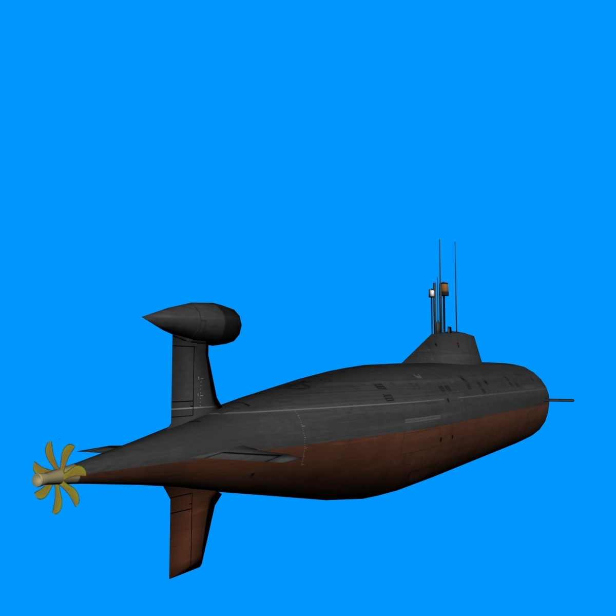 971 akula attack submarine 3d max