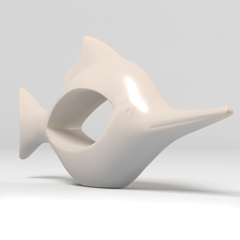 max clay swordfish figurine