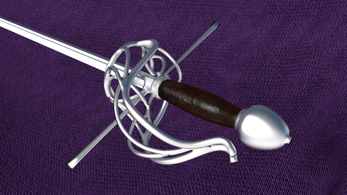 3d 3ds rapier basket hilt