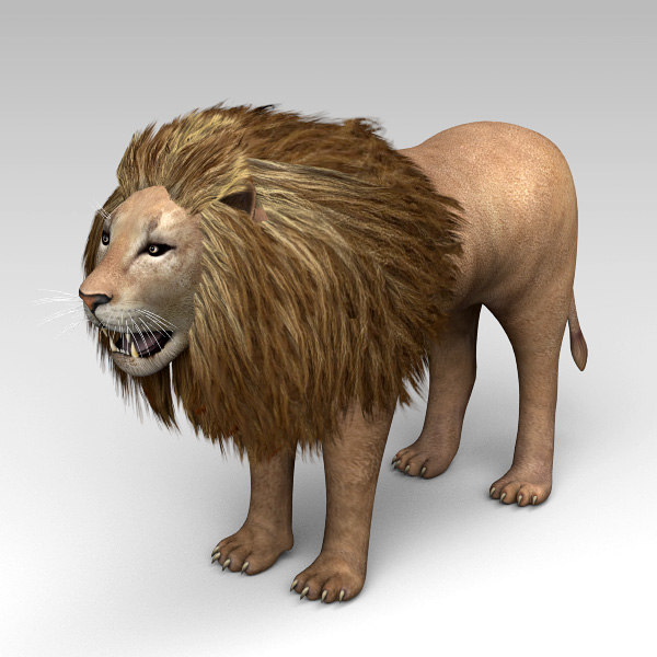 lion 3d 3ds