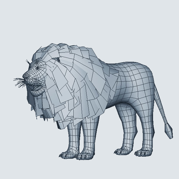 lion 3d 3ds