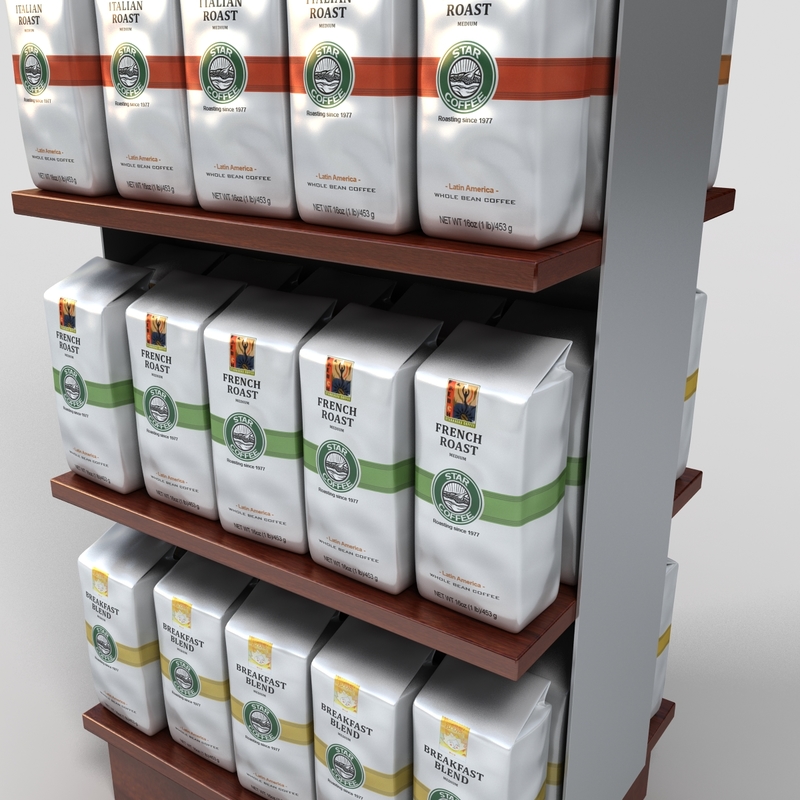 max coffee bag display