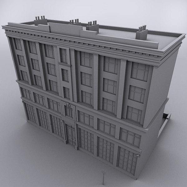 photorealistic european buildings city max