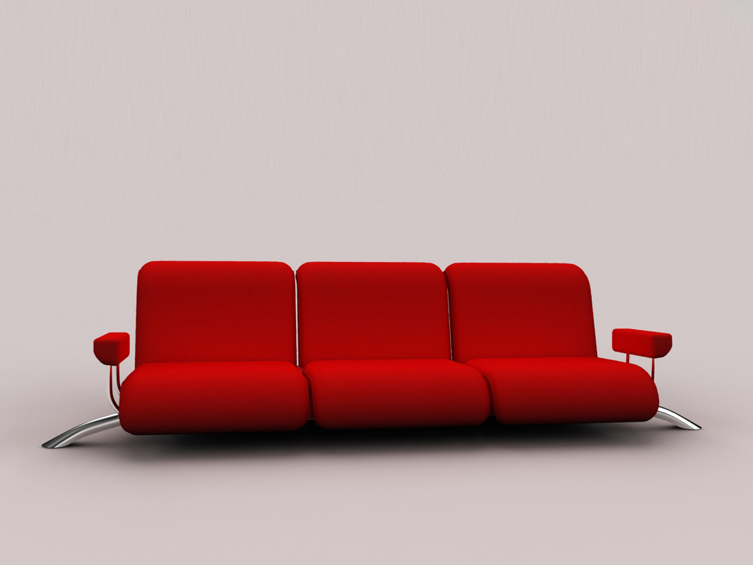 realistic sofa 3d model
